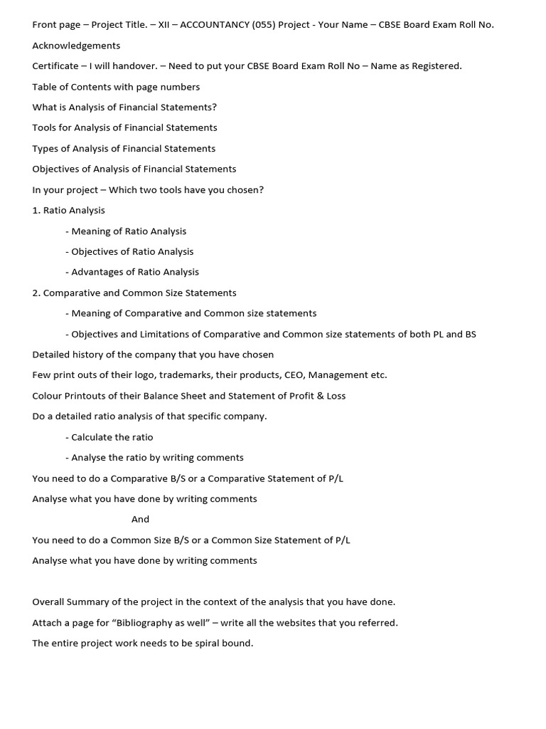 Project Guidelines | PDF