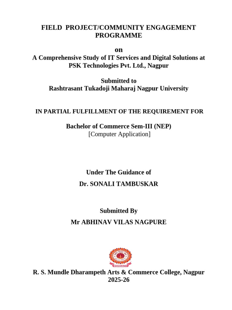 F Project Front Pages B.com S-III-IV | PDF | Academia | Higher Education