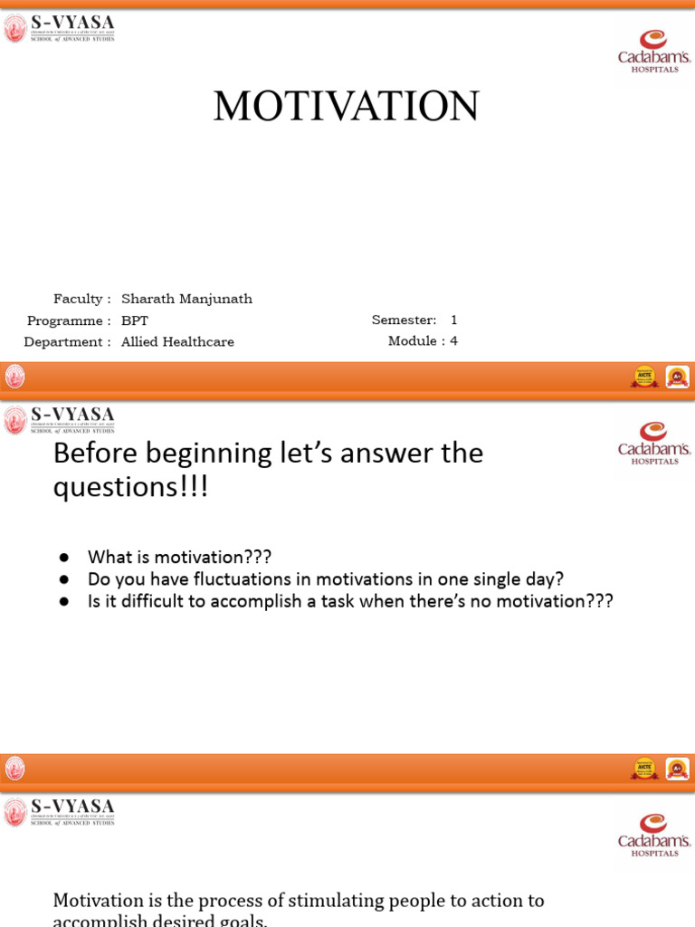 BPT 4th Module Motivation | PDF | Motivational | Motivation