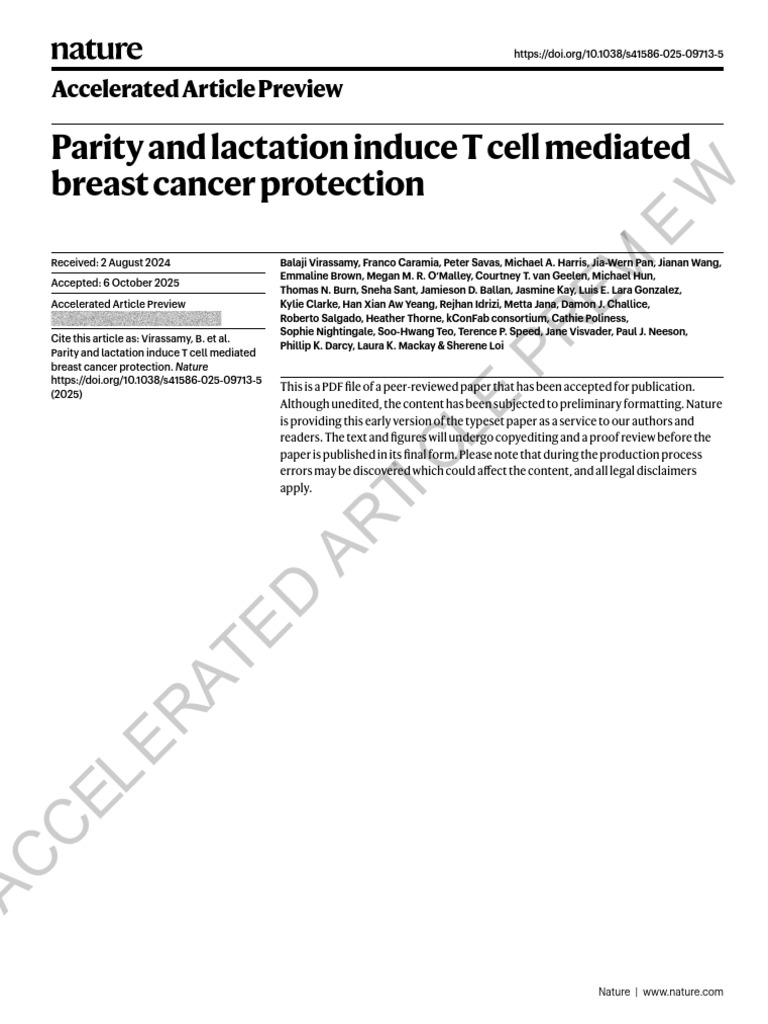 Parity and Breastfeeding_Cancer | PDF | Breast Cancer | Breastfeeding