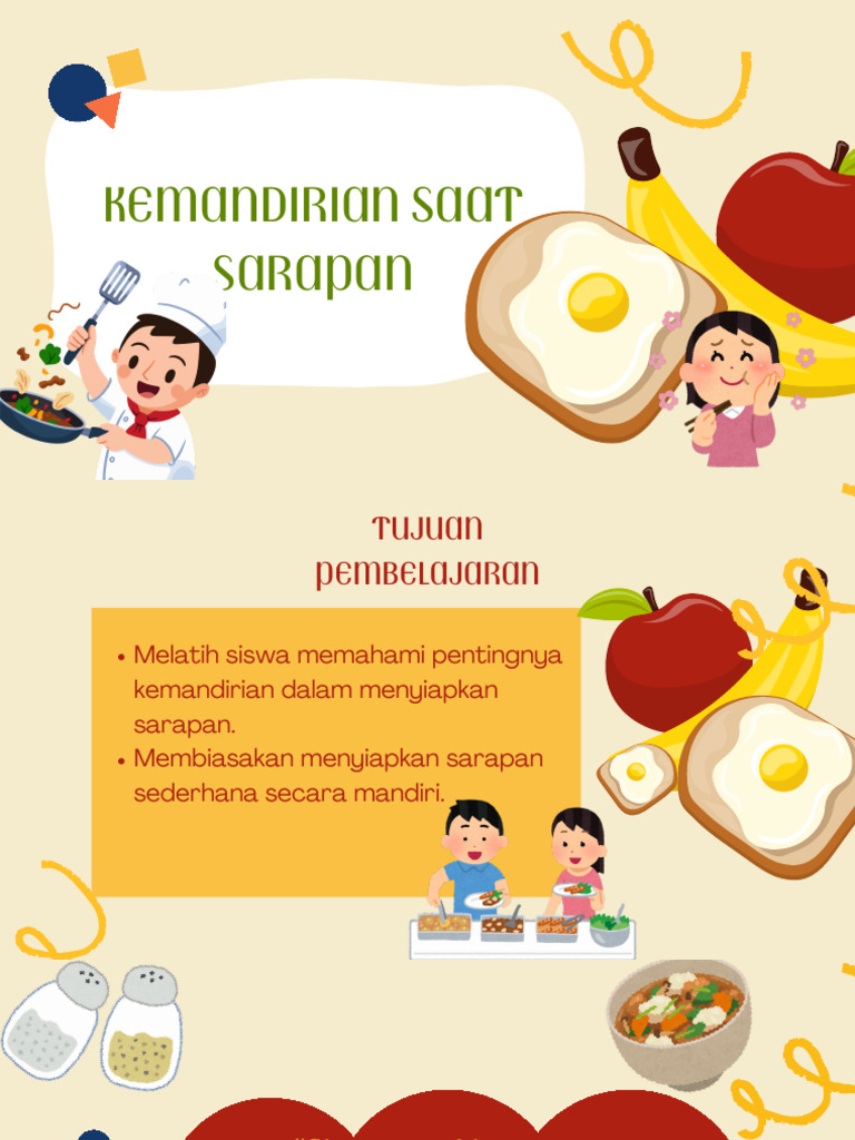 PPT Gempar Kelas 7 (Kemandirian_Saat Sarapan) | PDF