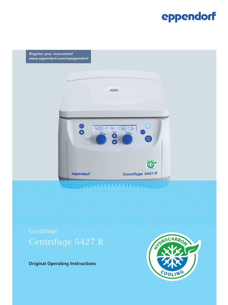 Eppendorf Centrifuge 5427 R Manual | PDF | Mains Electricity | Personal ...