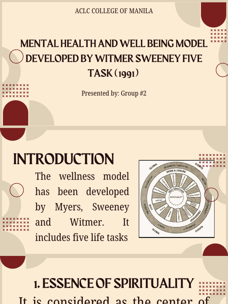 Five Life Tasks for Wellness Model | PDF | Mental Health | Intimate ...