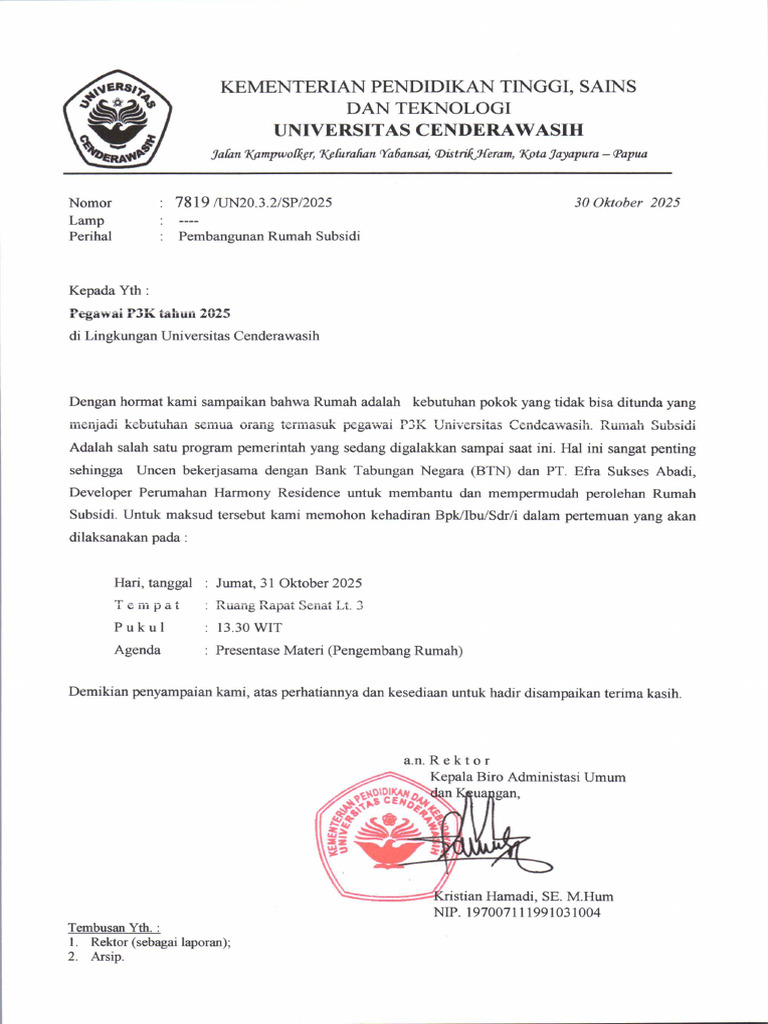 Undangan Rumah Subsidi Harmoni Residence 20251030_15302387 | PDF