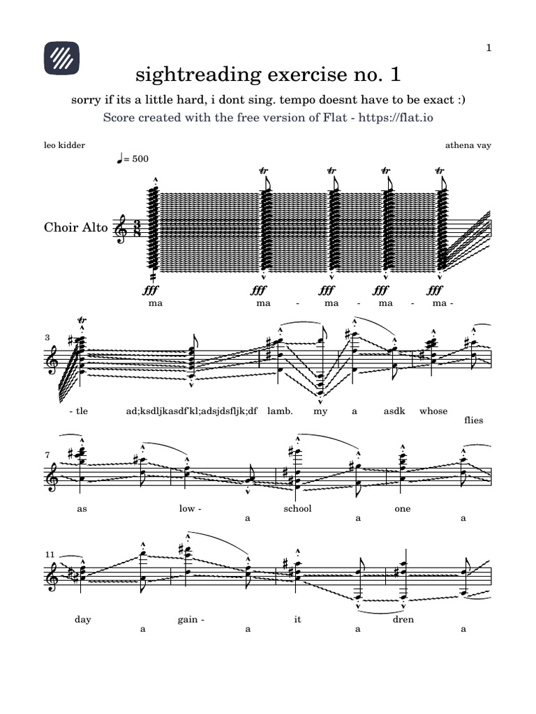 Sightreading Exercise No. 1 | PDF