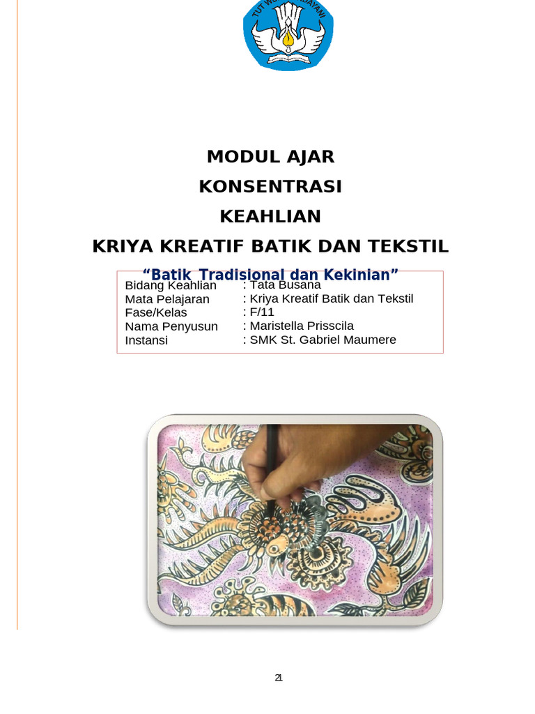 Desain Motif Batik Tradisional dan Kekinian | PDF
