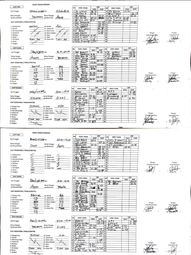 Jadwal KA Bulan Juli - Compress | PDF