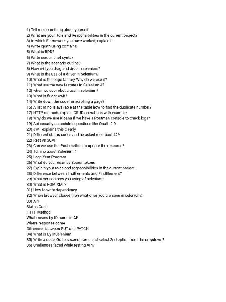 Infosys Interview Question | PDF