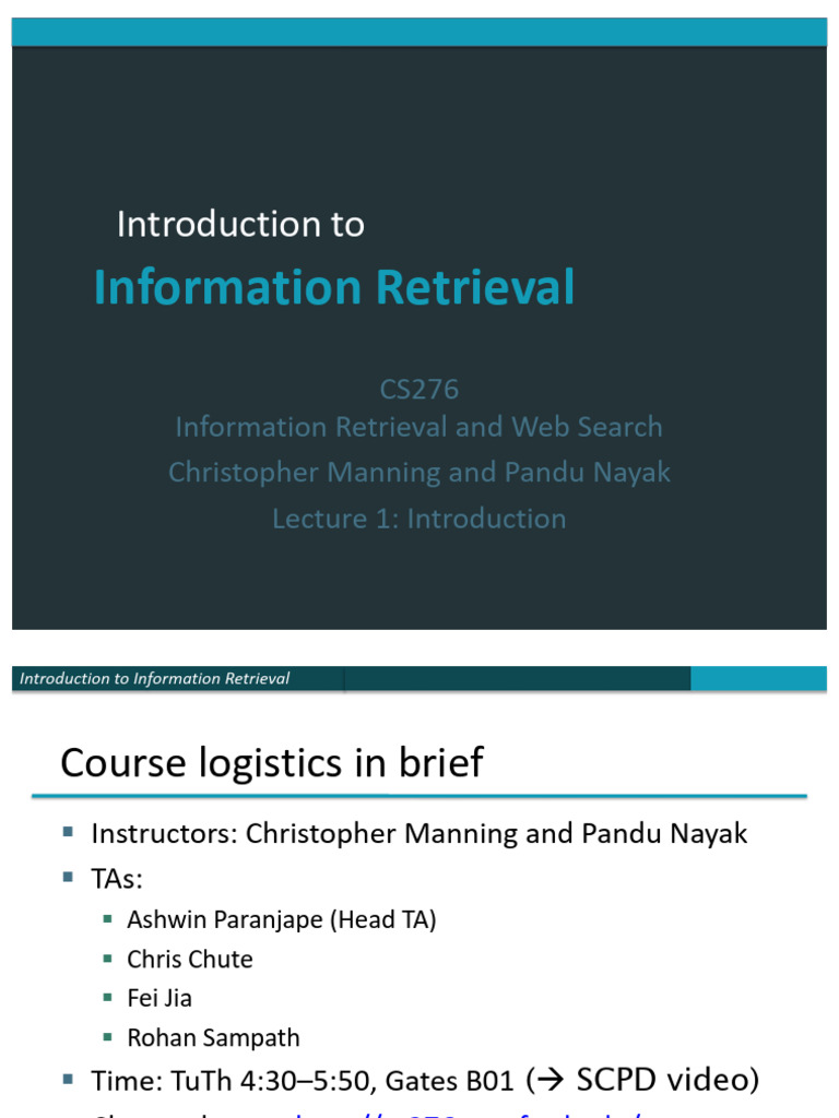 Lecture1 Course Intro 1per | PDF