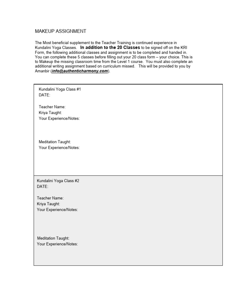 Makeup - Assignment PDF Fillable | PDF