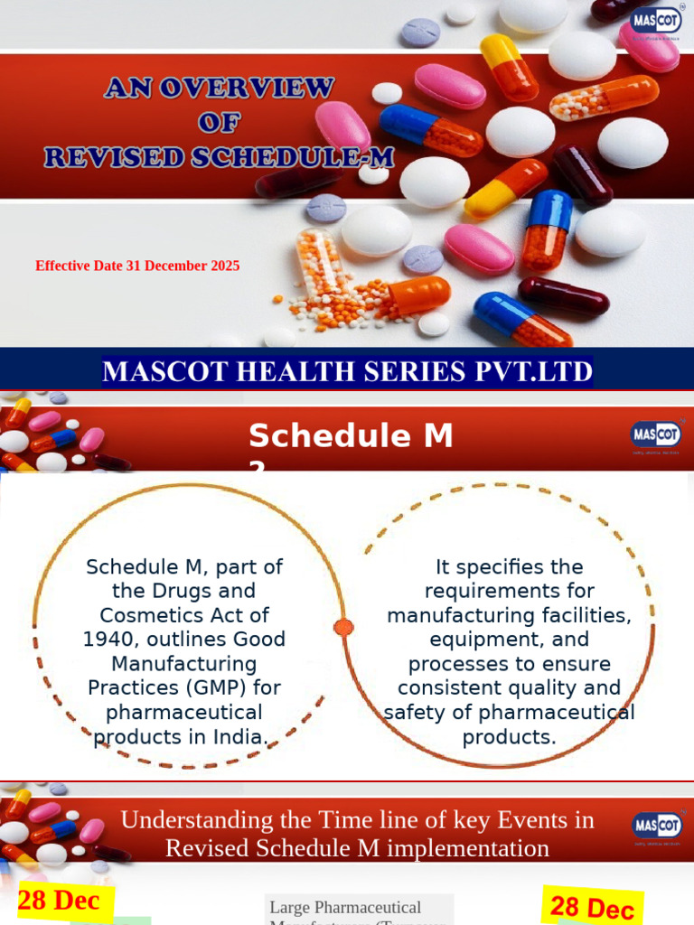 Revised Schedule M 2025 | PDF | Pharmacovigilance | Verification And Validation