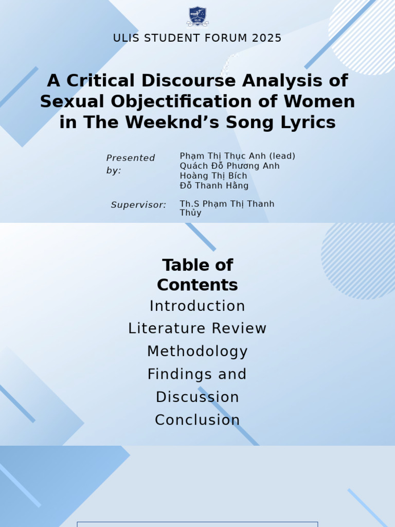 (NCKH-PPT) A Critical Discourse Analysis of Sexual Objectification of ...