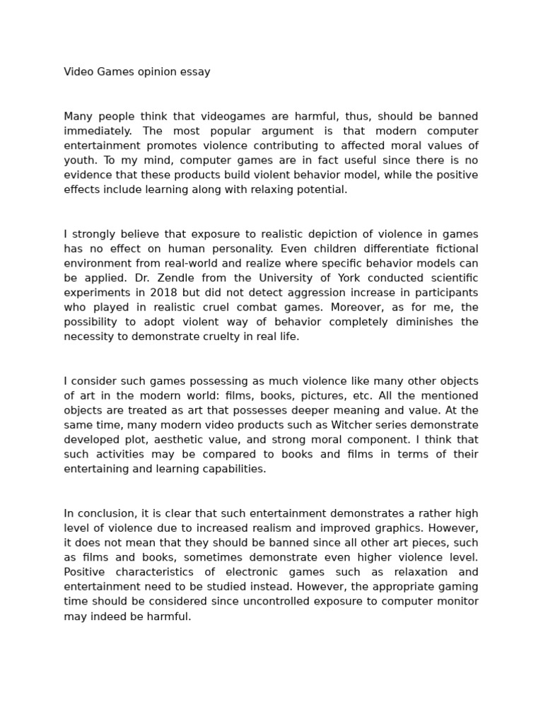 Opinion Essay | PDF