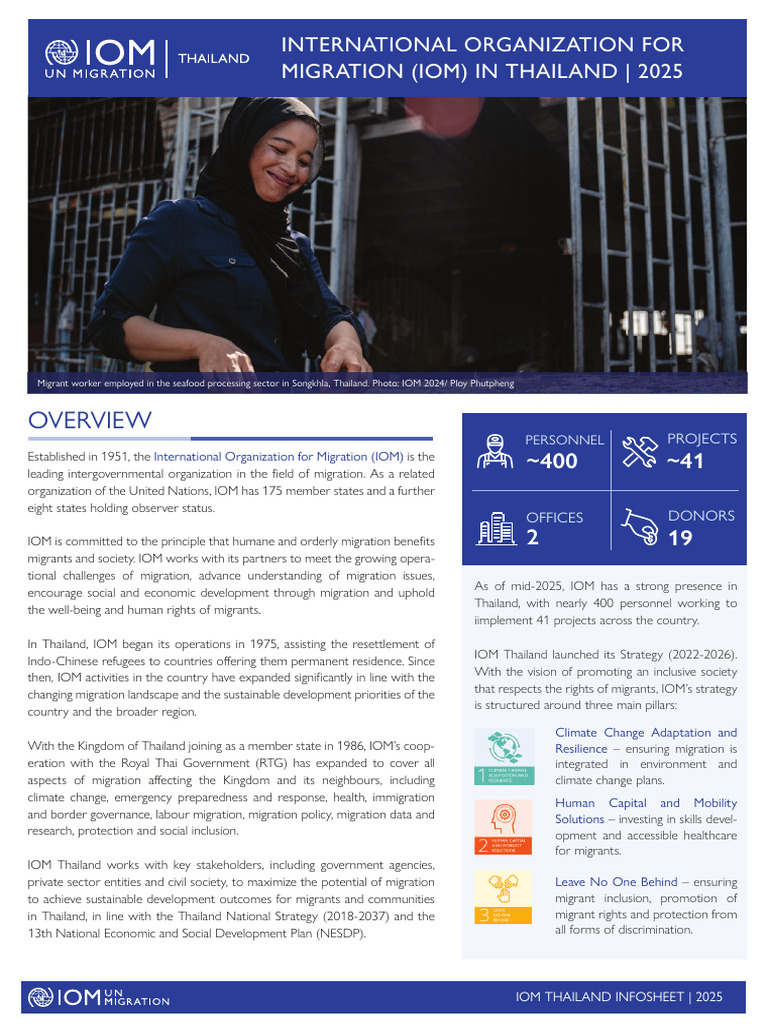 IOM Thailand Migration Strategy 2025 | PDF | International Organization ...