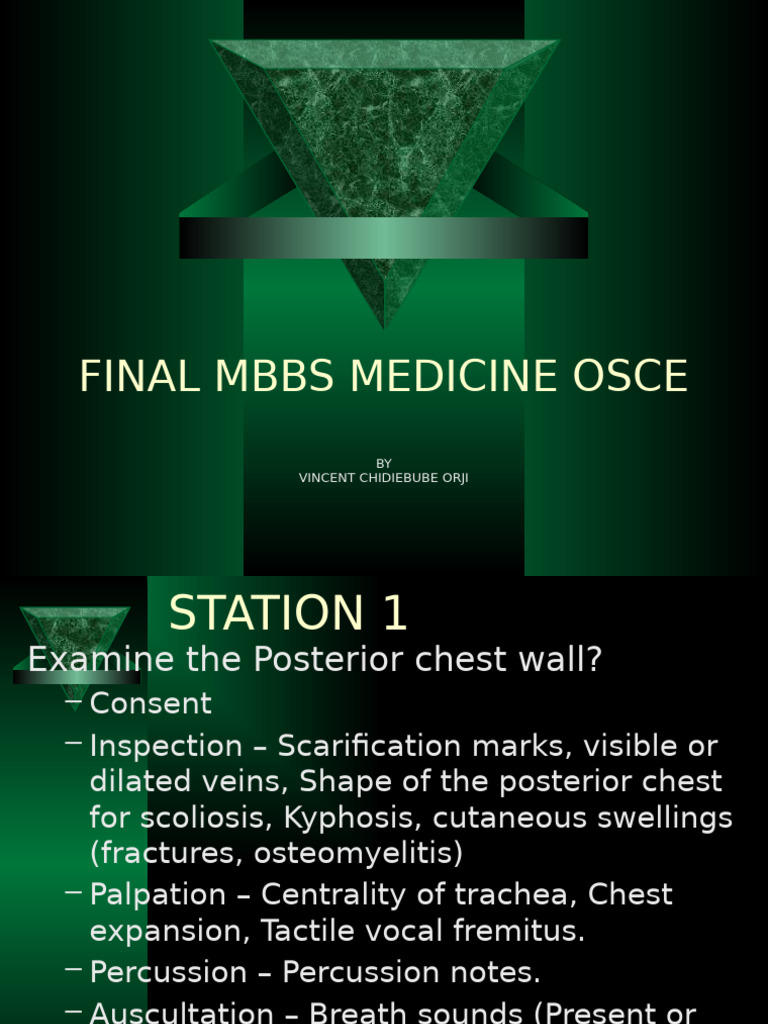 Final Mbbs Medicine Osce | PDF | Lung | Pneumonia