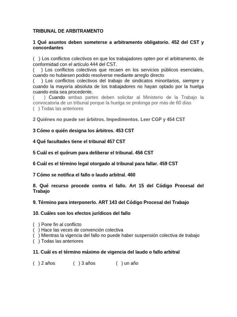 Talle de Tribunal de Arbitramento | PDF