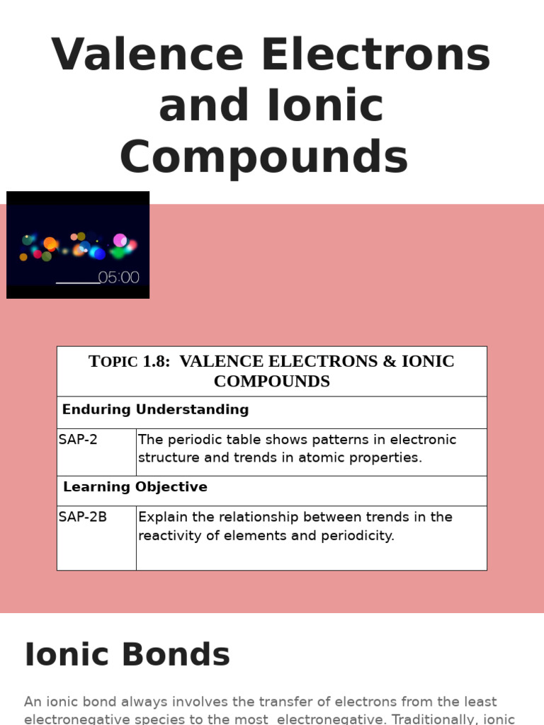 1.8 Valence Electrons and Ionic Compounds | PDF