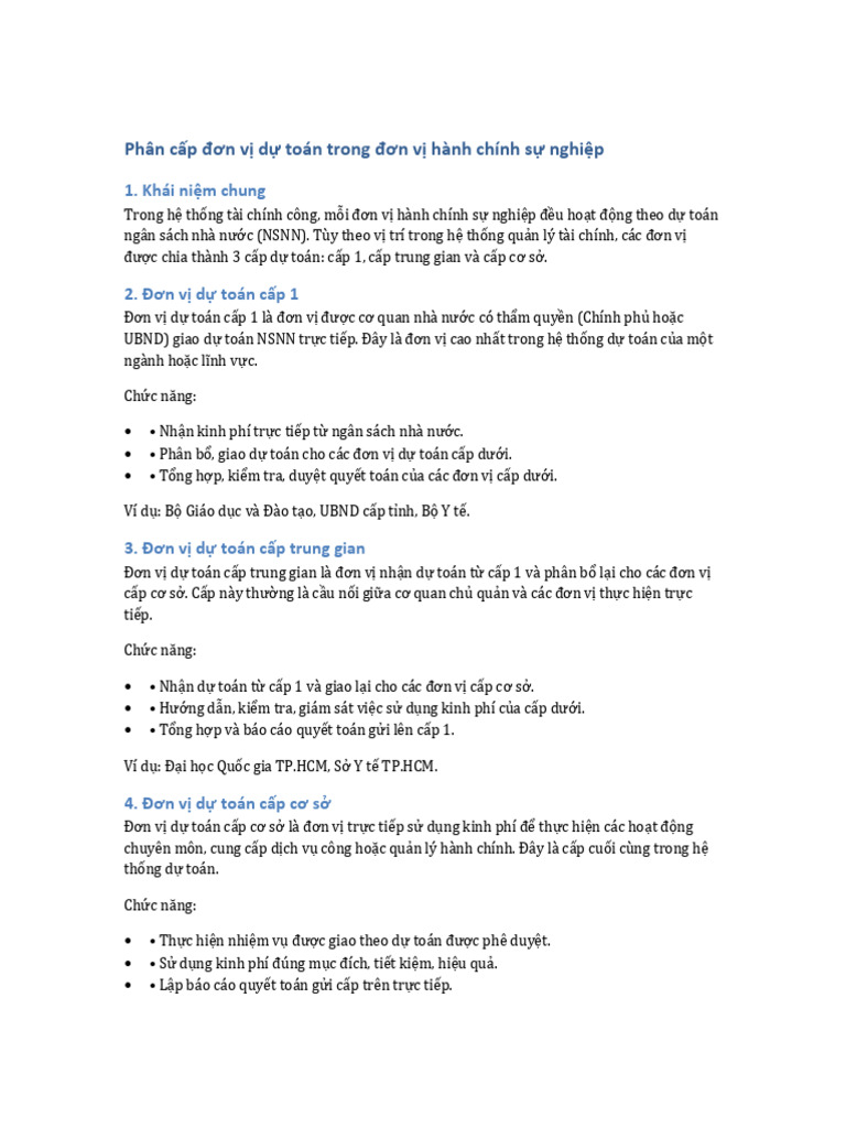 Phan Cap Don Vi Du Toan HCSN | PDF