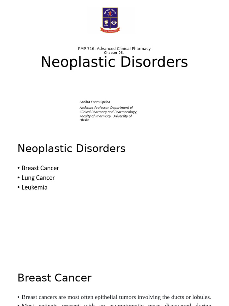 Neoplastic Disorders SES | PDF | Leukemia | Breast Cancer