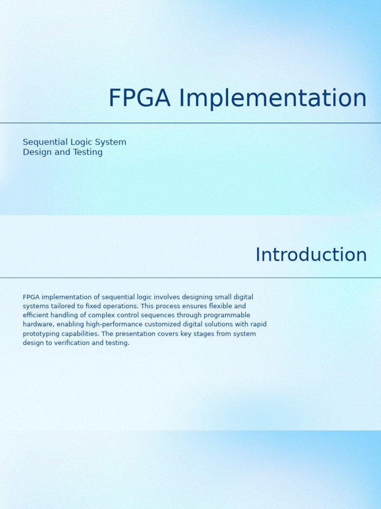 FPGA Sequential Logic Design Guide | PDF | Field Programmable Gate ...