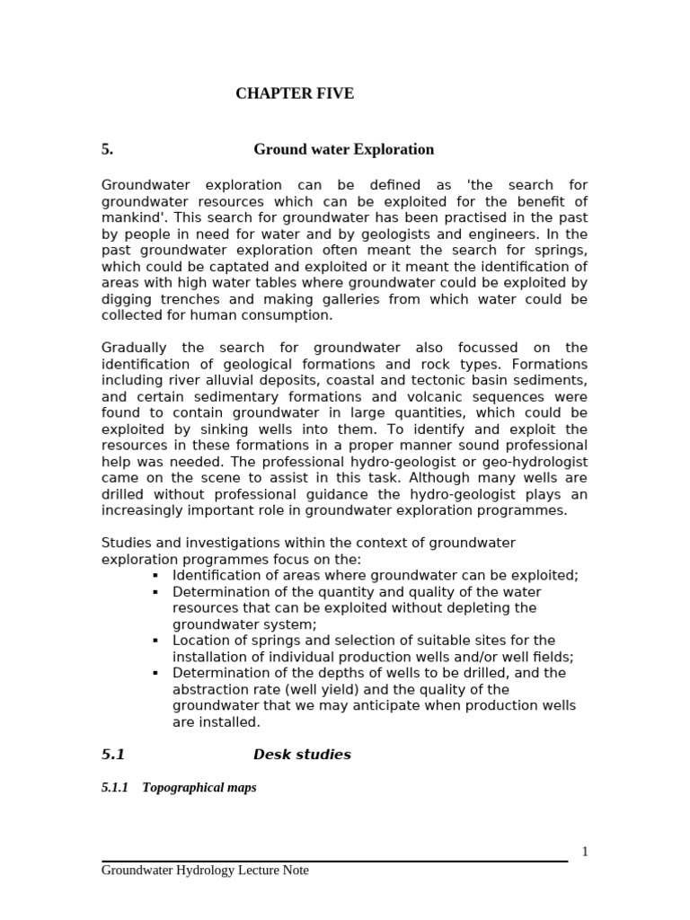Groundwater Exploration Techniques | PDF | Groundwater | Geophysics