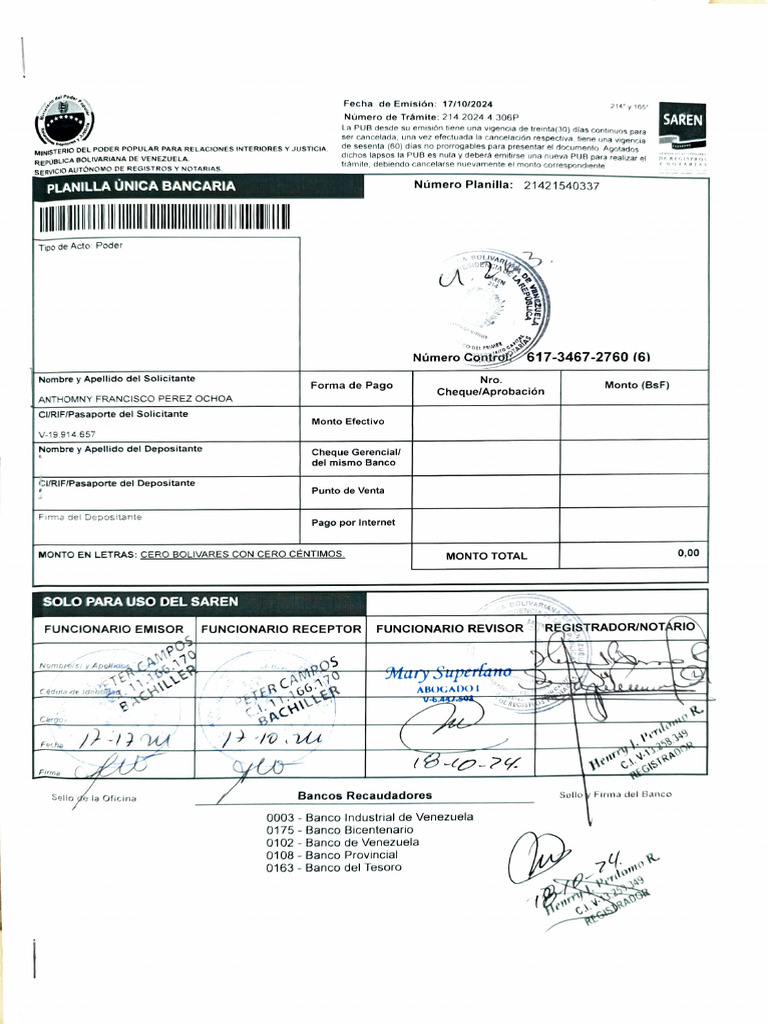 Poder Especial para BANAVIH en Venezuela | PDF | Hipotecas | Bancos