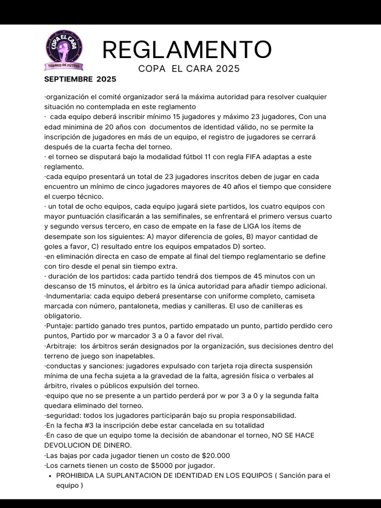 Regla Men To | PDF | Árbitro | Asociación de Futbol