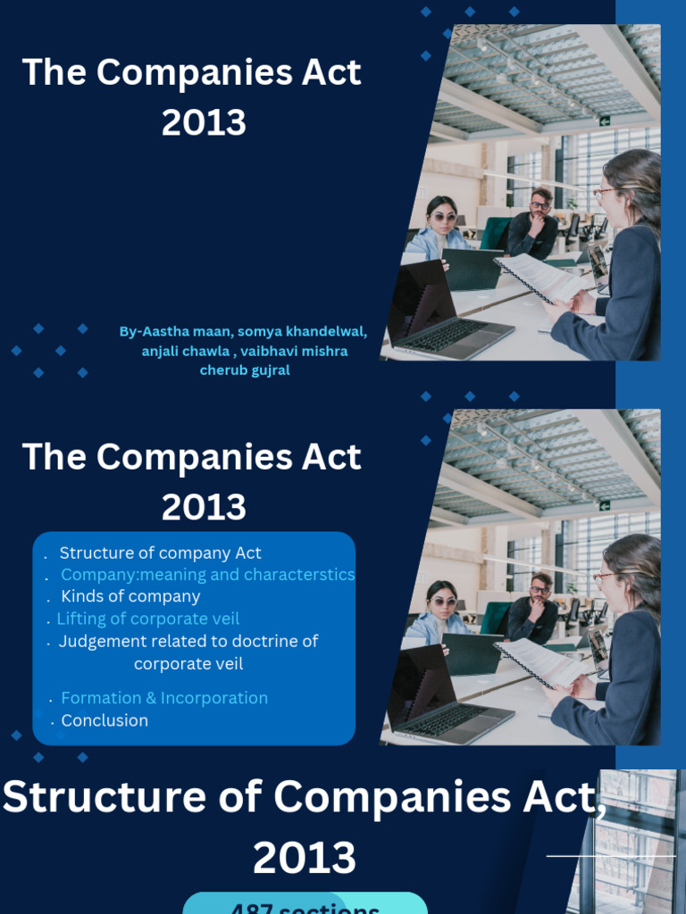 Overview of the Companies Act 2013 | PDF | Piercing The Corporate Veil ...