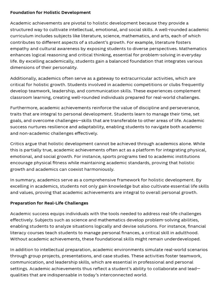 Foundation For Holistic Development | PDF | Psychological Resilience ...