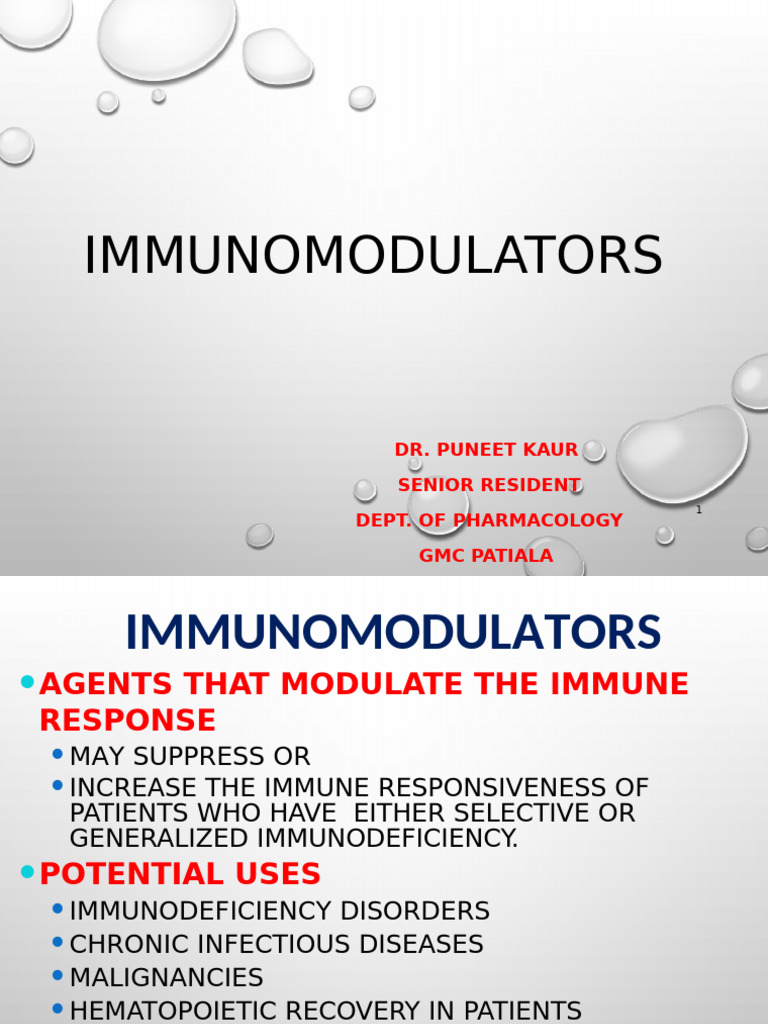 New Immunomodulators | PDF | Immune System | Cell Biology