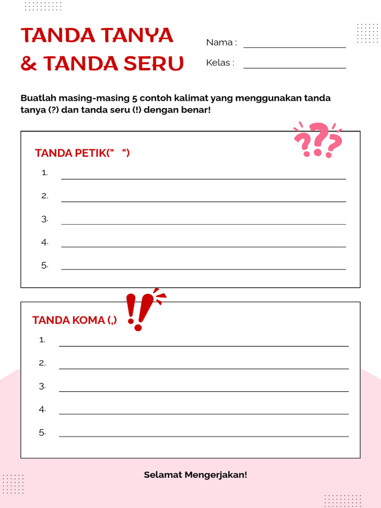 Contoh Penggunaan Tanda Baca | PDF