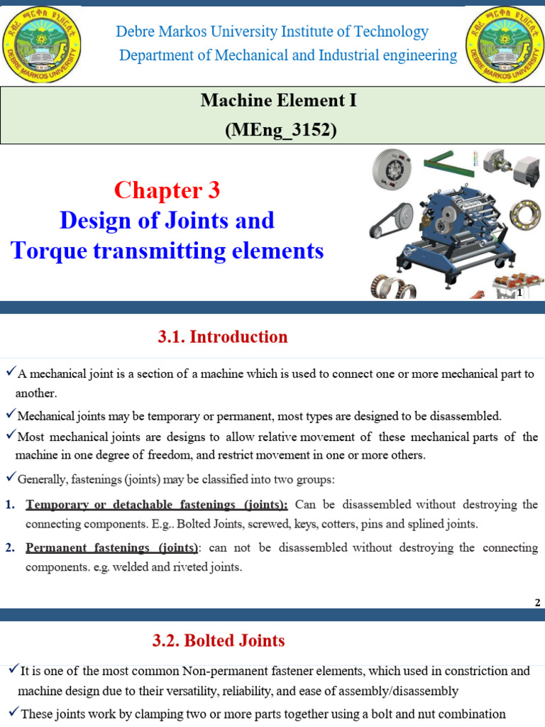 Design of Mechanical Joints and Bolted Elements | PDF | Strength Of ...