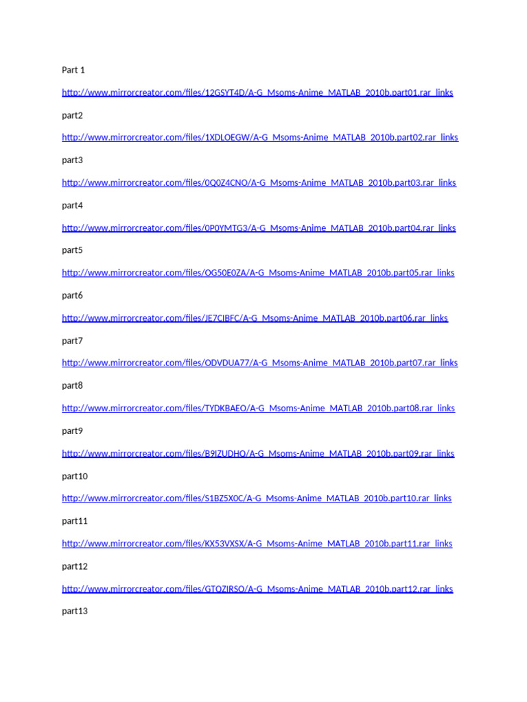 Matlab Parts | PDF