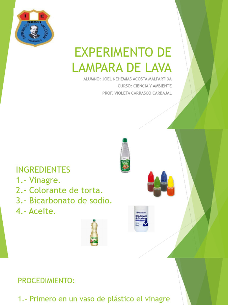 Experimento de lámpara de lava fácil | PDF