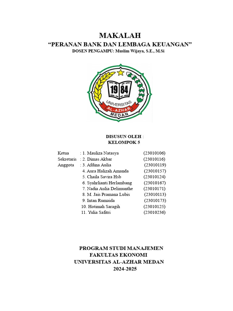 Peranan Bank dalam Ekonomi Indonesia | PDF