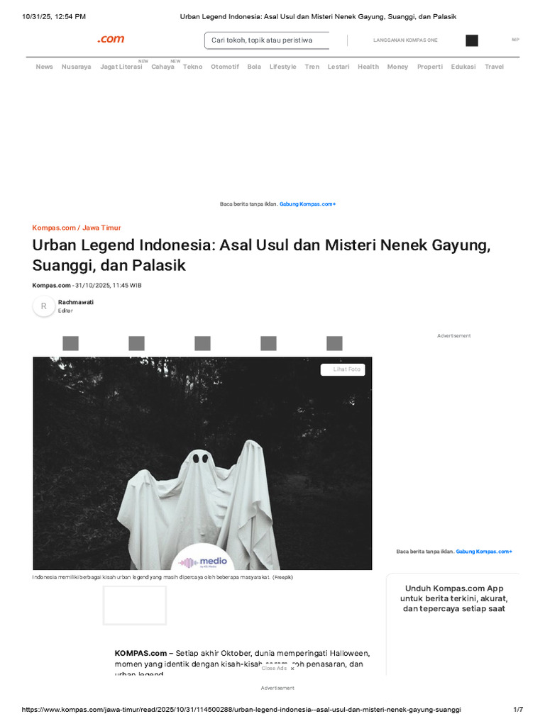 Urban Legend Indonesia - Asal Usul Dan Misteri Nenek Gayung, Suanggi ...