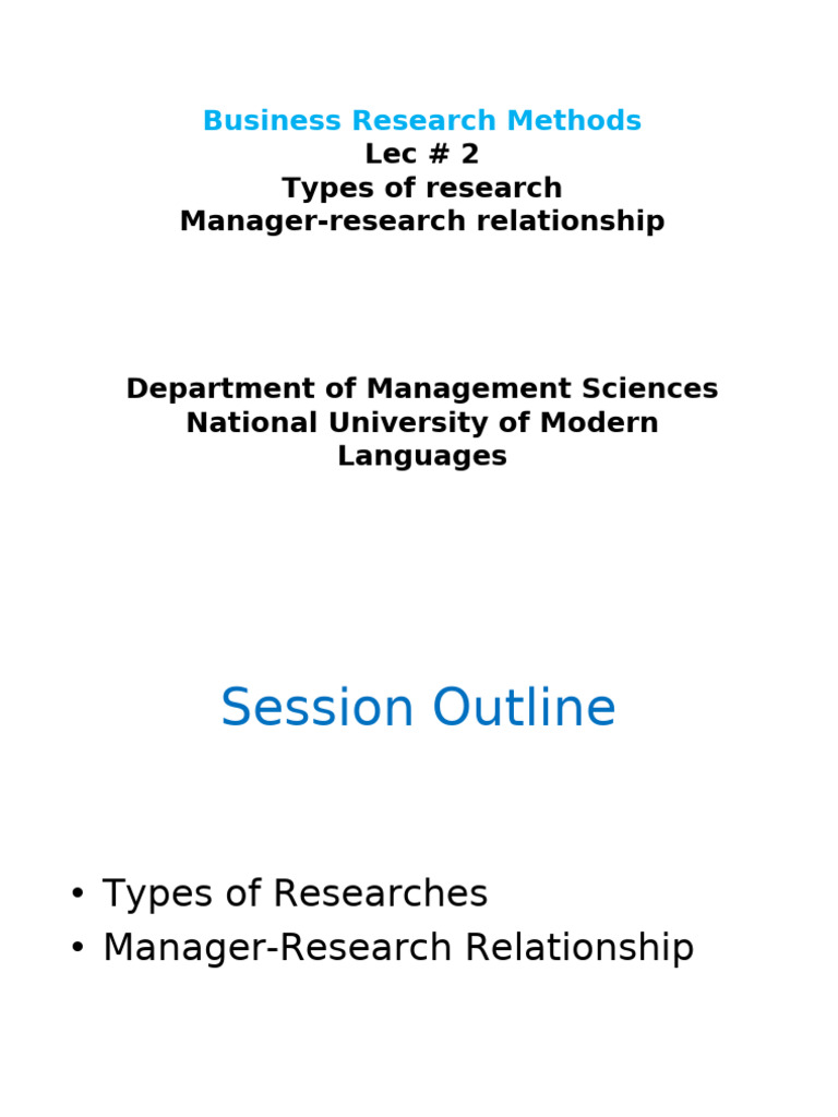 Business Research Methods Overview | PDF | Quantitative Research ...
