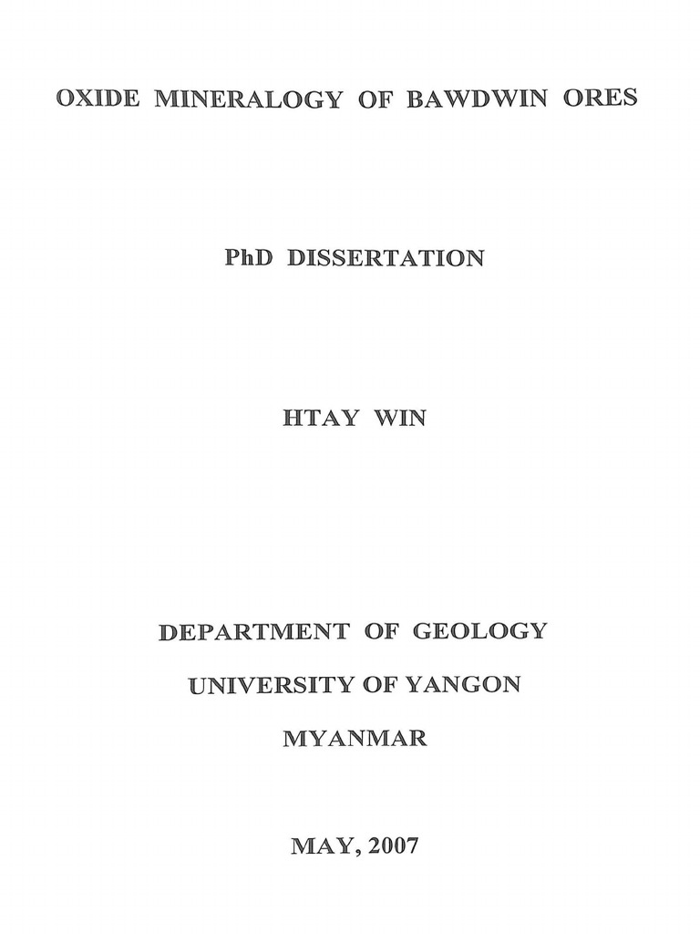 Htay Win (Geology) | PDF