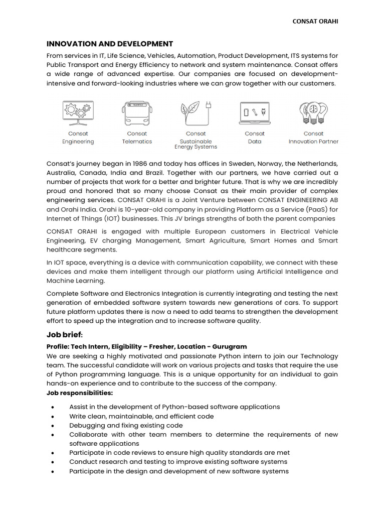 Backend Python Intern JD PA2 | PDF | Internet Of Things | Software
