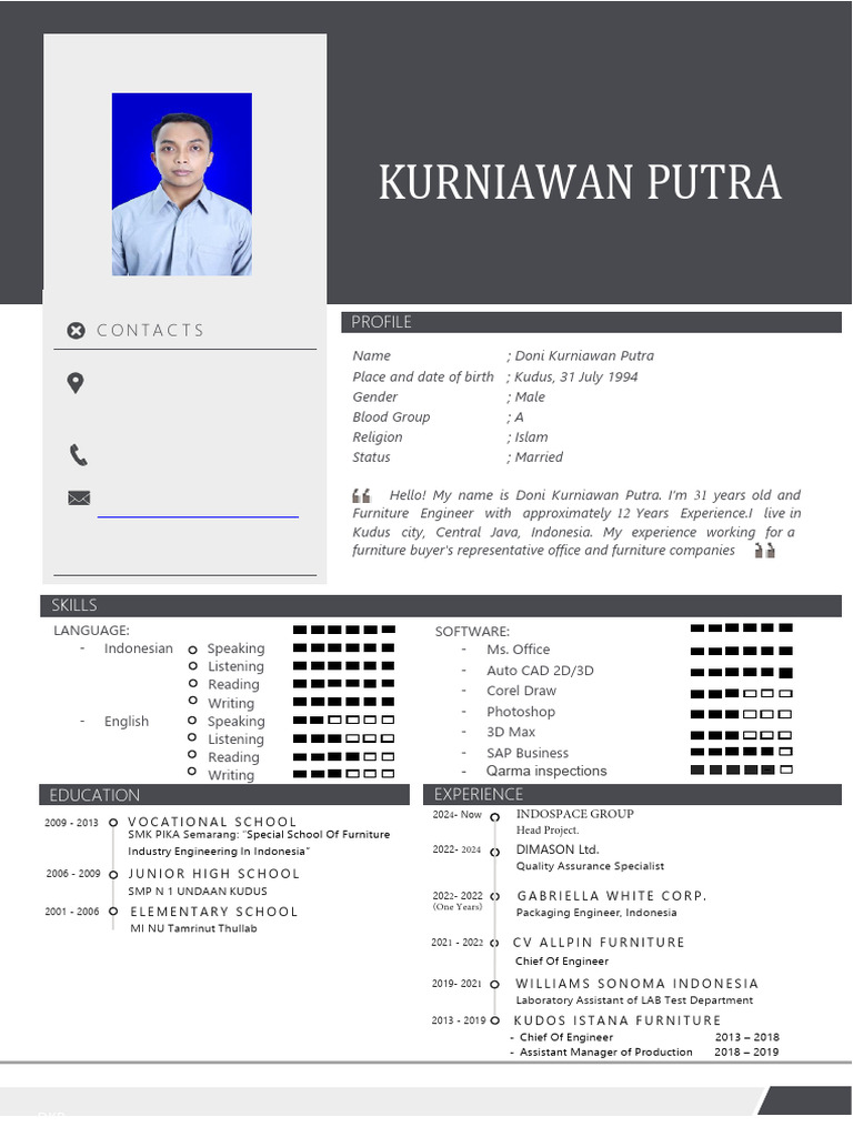 Cv_doni Kurniawan Putra | PDF