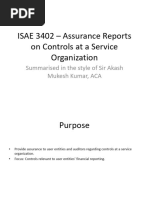 ISAE 3402 Reporting Guide by Deloitte | PDF | Audit | Internal Control