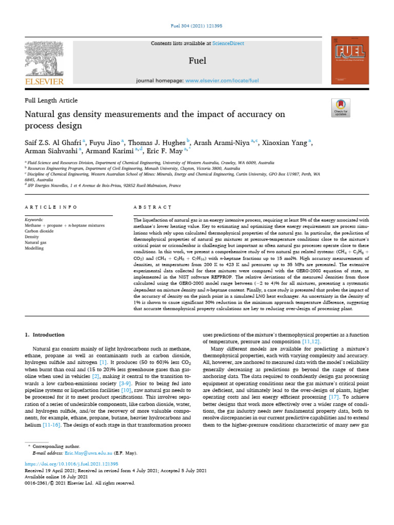 Natural Gas Density Measurement Impact | PDF | Natural Gas | Gases