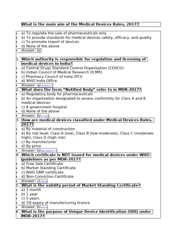 MDR-1 | PDF | Medical Device | Medicine