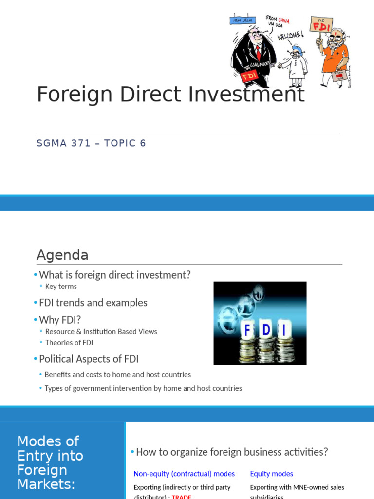 Topic 6 - Foreign Direct Investment | PDF | Foreign Direct Investment ...