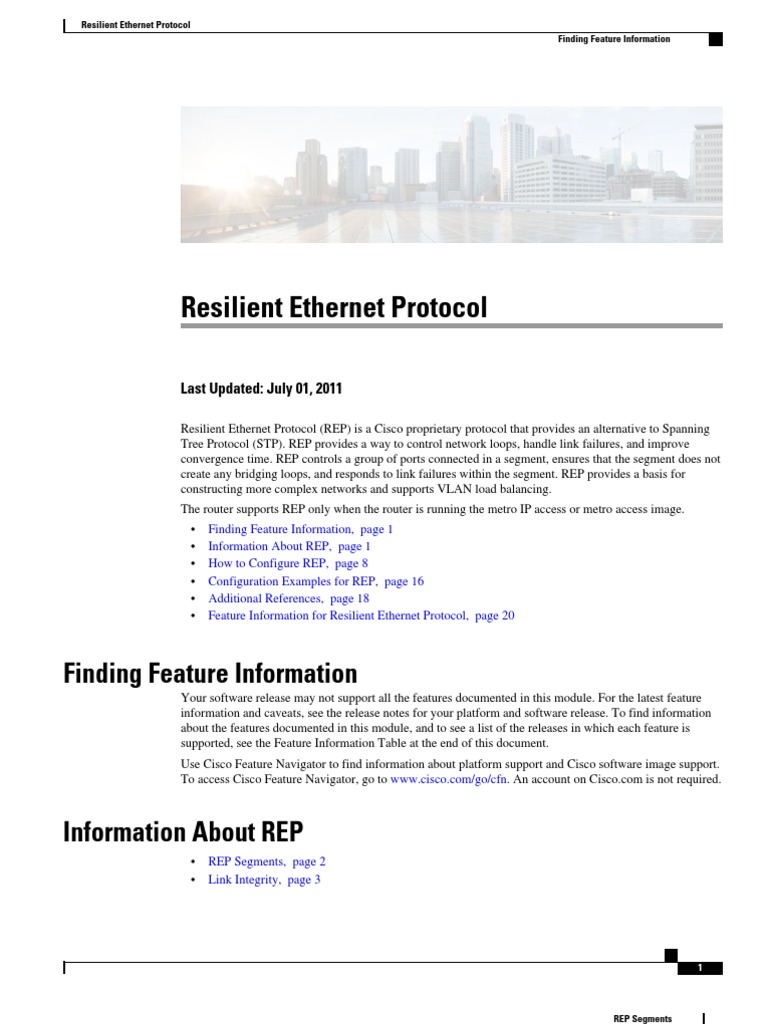 REsilient Ethernet Protocol | PDF | Computer Network | Network Switch