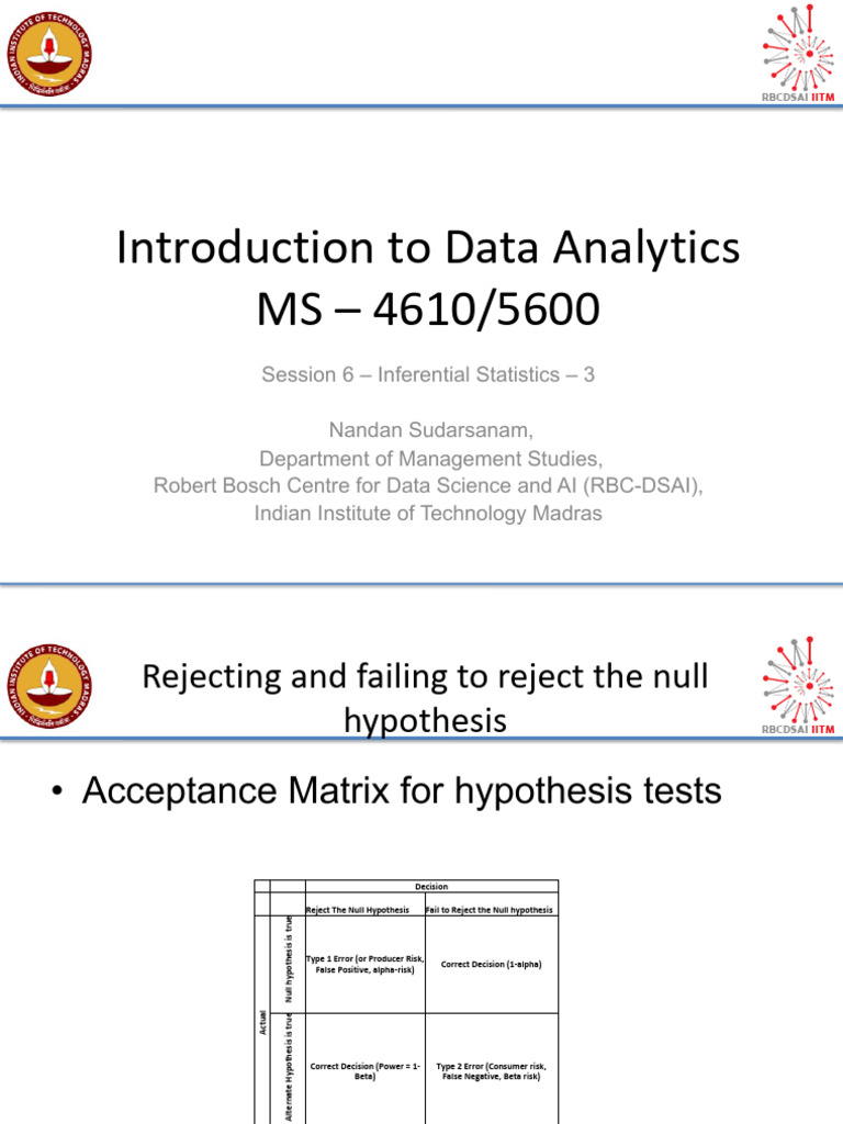Session6 Inferentialstats3 2 | PDF | Type I And Type Ii Errors | Chi ...
