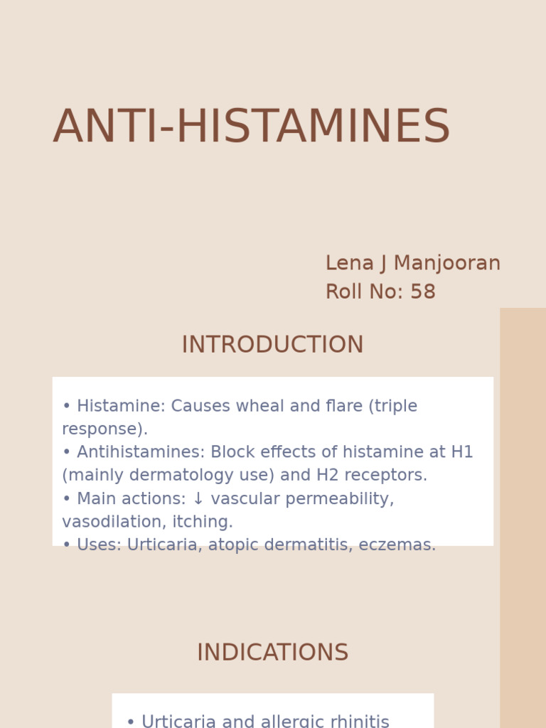 Anti Histamines - 20251007 - 072653 - 0000 | PDF