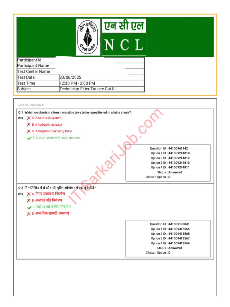 Fitter NCL | PDF