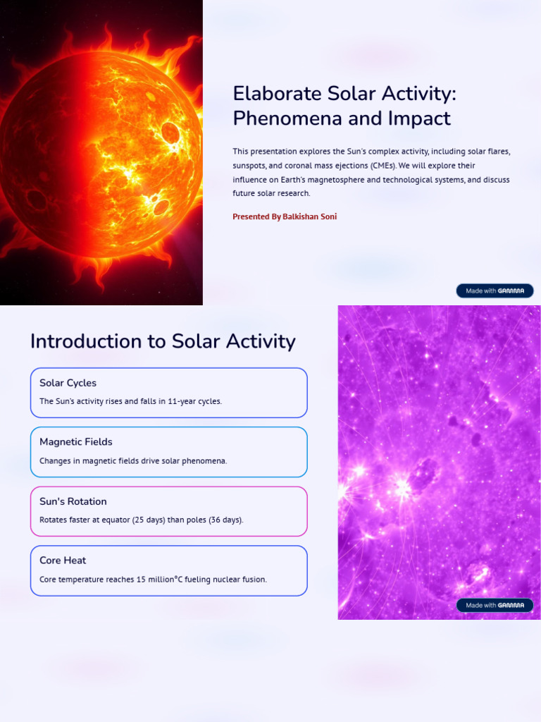 Elaborate Solar Activity Phenomena and Impact | PDF | Solar Flare ...