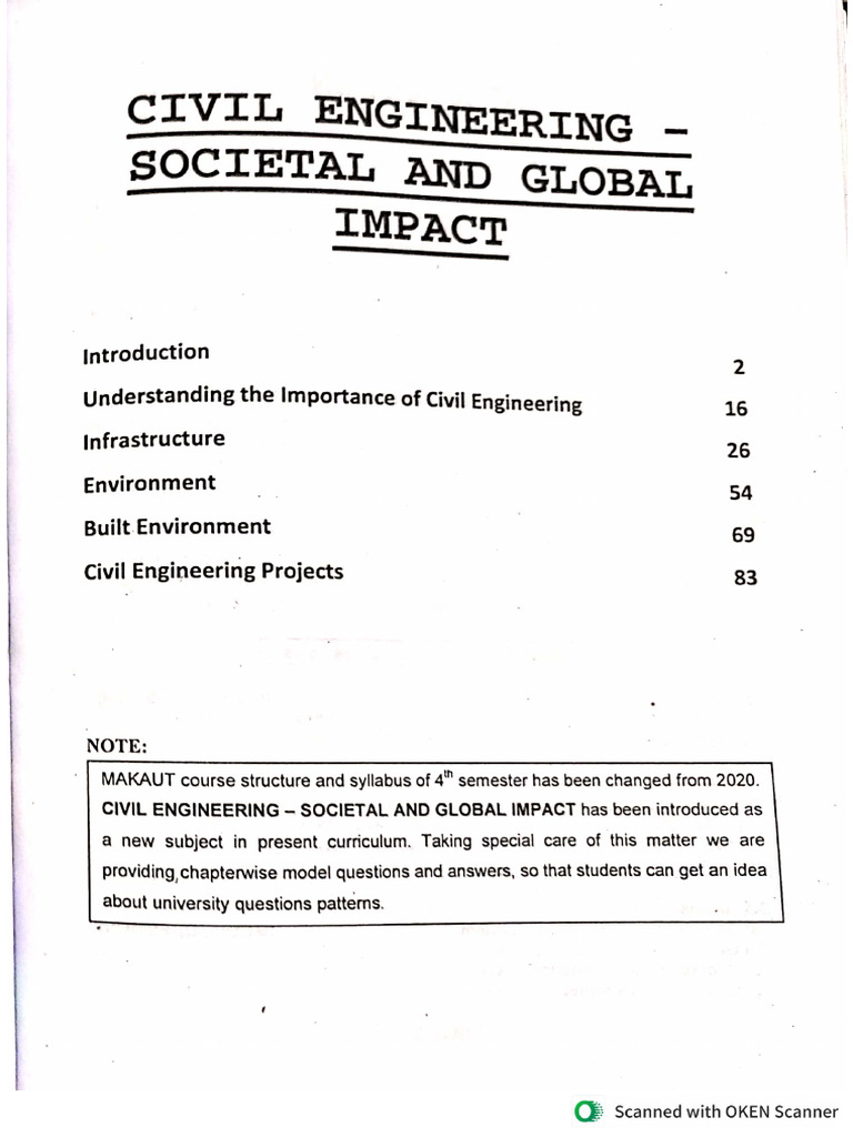 Civil Engineering - Societal and Global Impact | PDF
